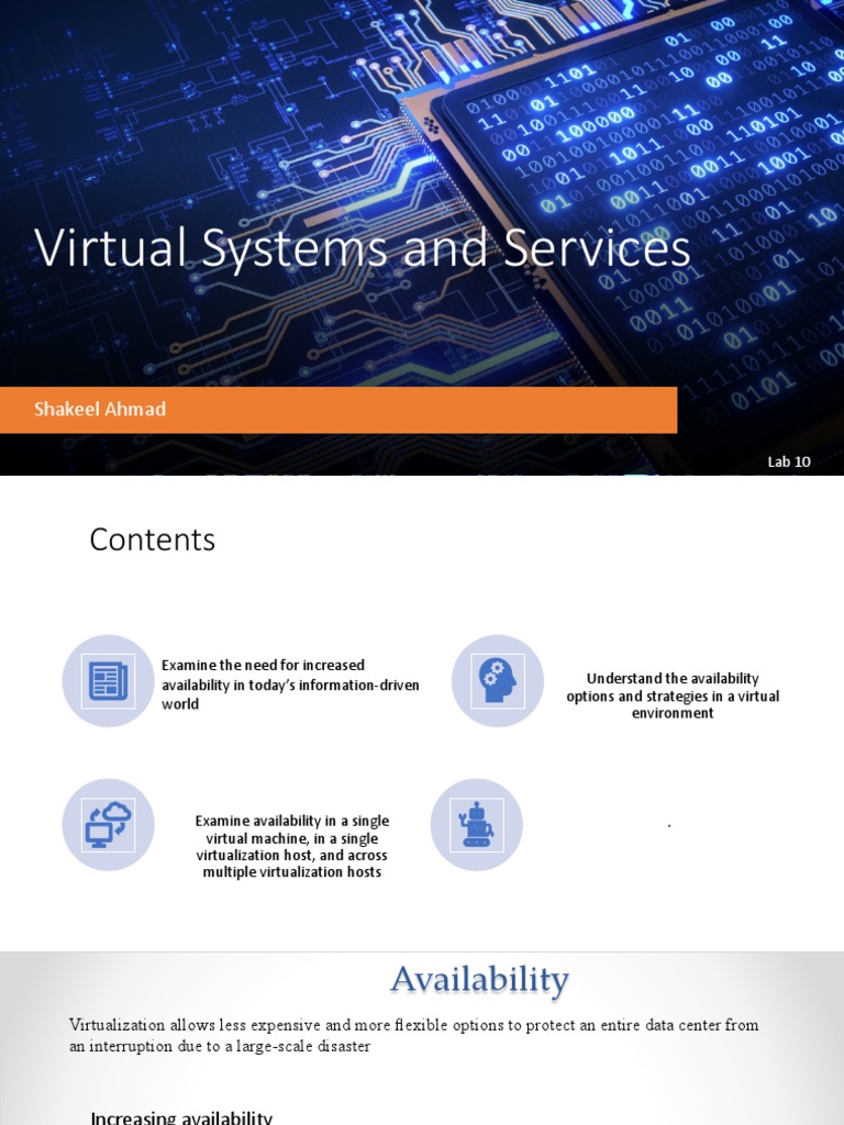Virtual Systems and Services: Shakeel Ahmad | PDF | Virtualization | Virtual Machine