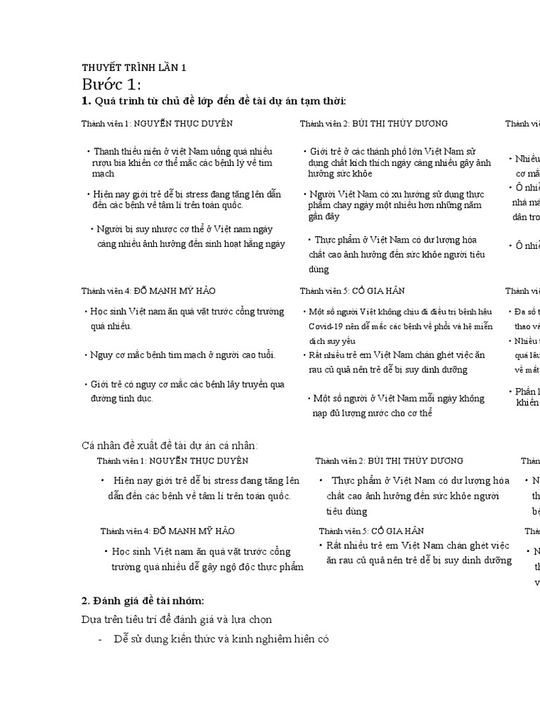 Thuyết Trình Lần -PD1 | PDF