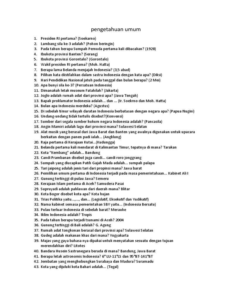 Soal Ranking Satu | PDF | Politik | Perjalanan