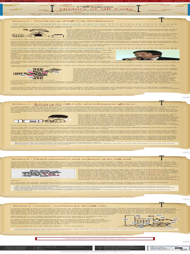 History of QR Code QRcode - Com DENSO WAVE | PDF | Qr Code | Barcode