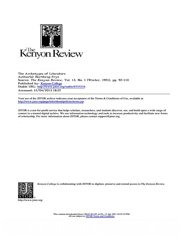 Understanding Literary Archetypes | PDF | Library Science | Publishing