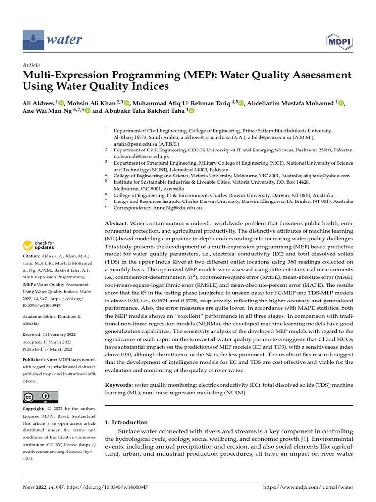 P 5 XNM | PDF | Machine Learning | Water Quality
