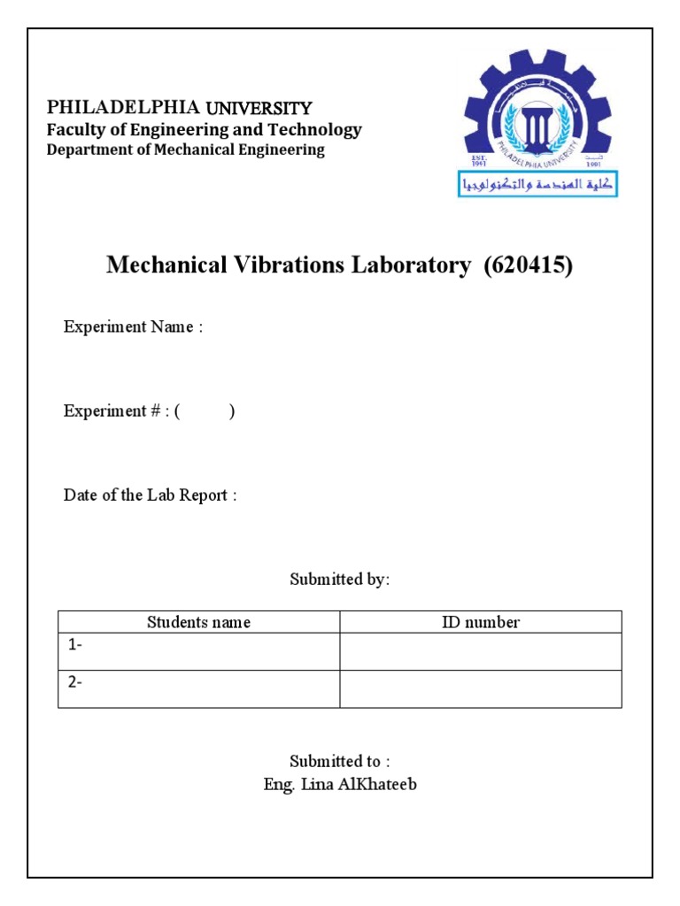 LAB REPORT-vibrations | PDF