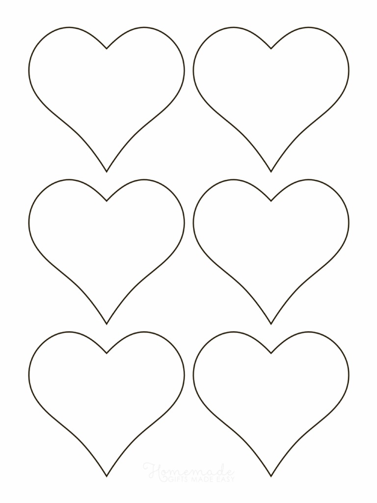 Heart Template Simple Outline Small | PDF