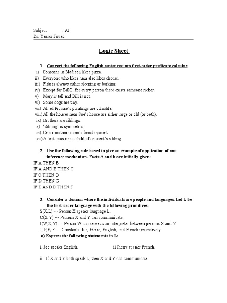AI Sheet Logic | PDF