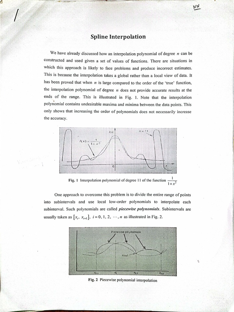 Spline Interpolation (Numerical Analysis) | PDF Spline Interpolation (Numerical Analysis) | PDF