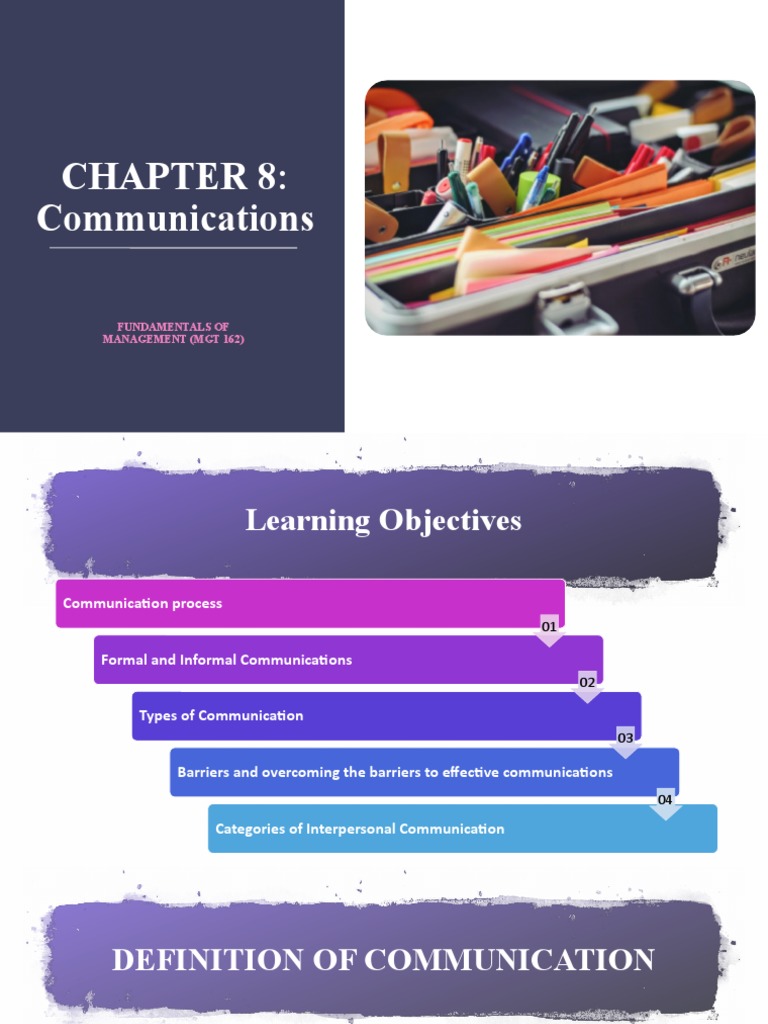 Chapter 8 - Communication | PDF | Communication | Human Communication