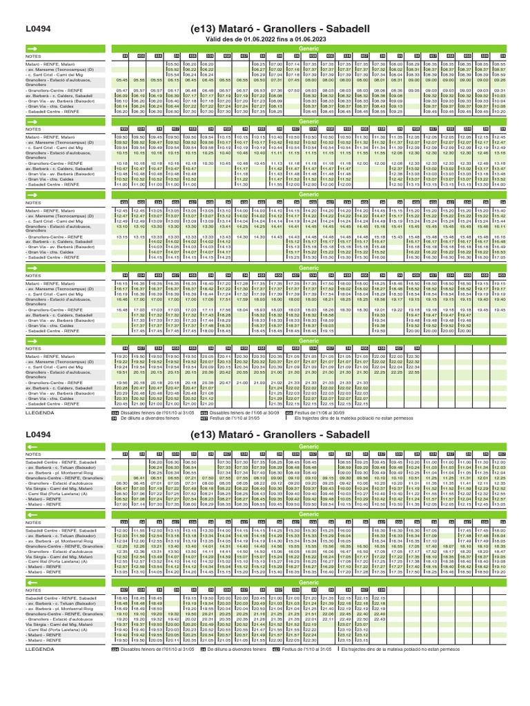 Timetable | PDF