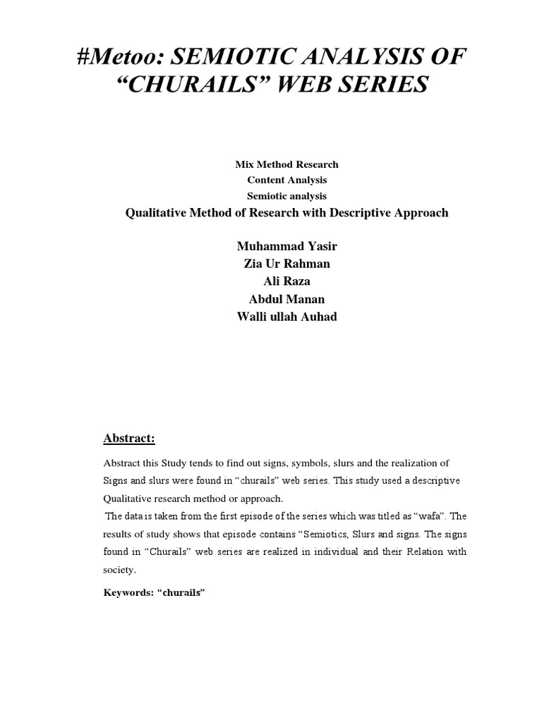 Churail Series Research | PDF | Semiotics