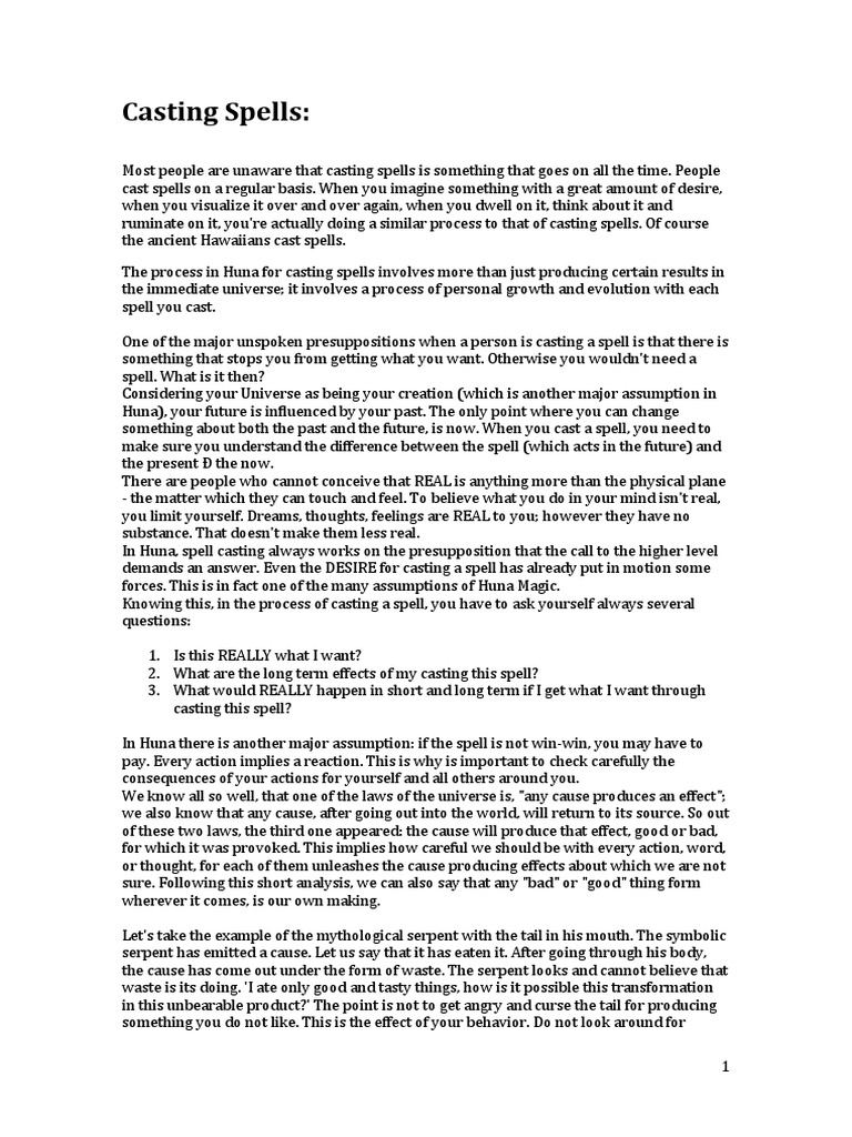 Casting Spells | PDF | Mind