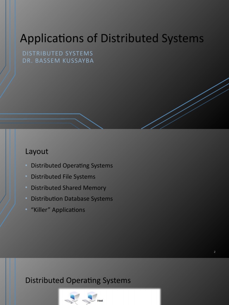 Applications of Distributed Systems | PDF | Cache (Computing) | Operating System