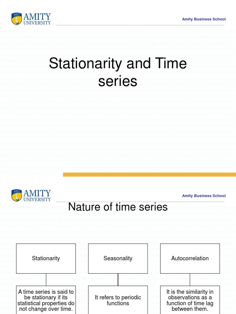 Stationarity and Time Series | PDF | Autoregressive Integrated Moving ...