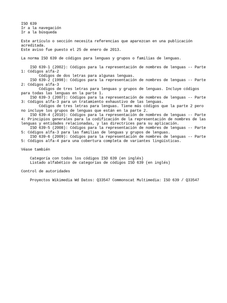 Iso 639 | PDF | Estudios de idiomas extranjeros