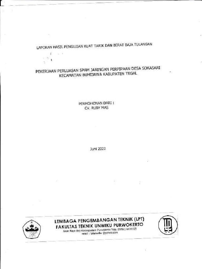 Uji Tarik Dan Uji Berat Besi 12mm, 10mm, 8mm | PDF