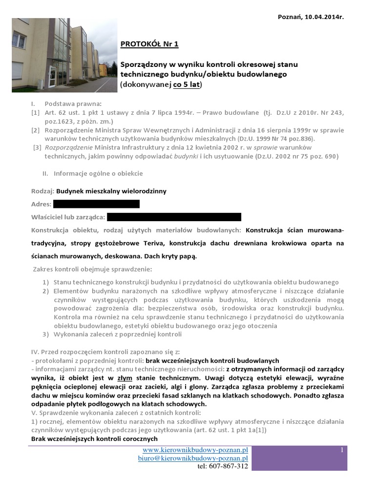 Przeglad 5 Letni Przyklad | PDF