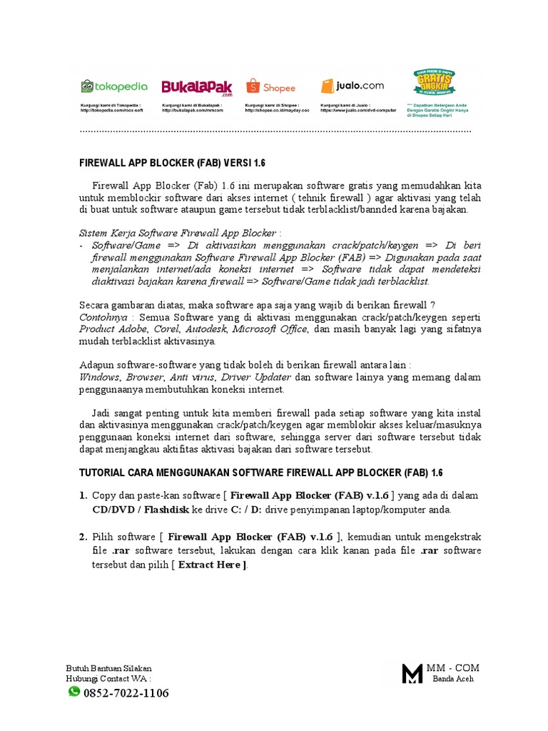 Tutorial Cara Menggunakan Software FAB | PDF