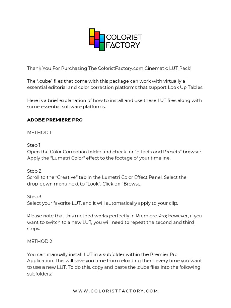 How To Install LUTs | PDF | Adobe Photoshop | Computer File