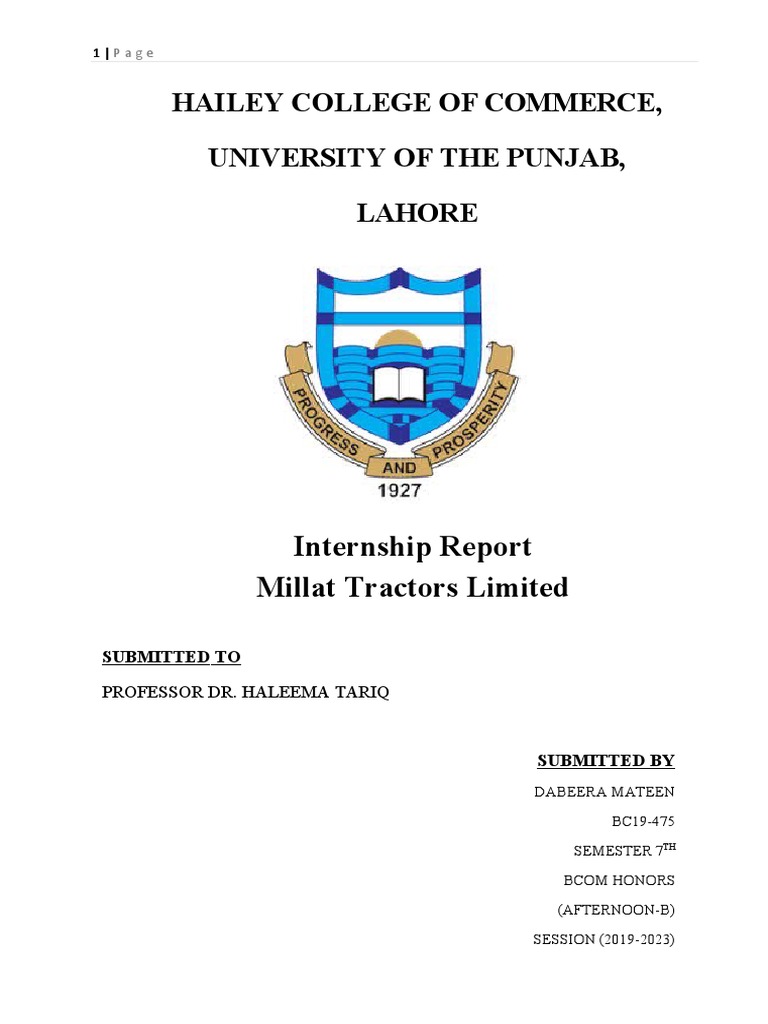 Hailey College of Commerce, University of The Punjab, Lahore | PDF ...