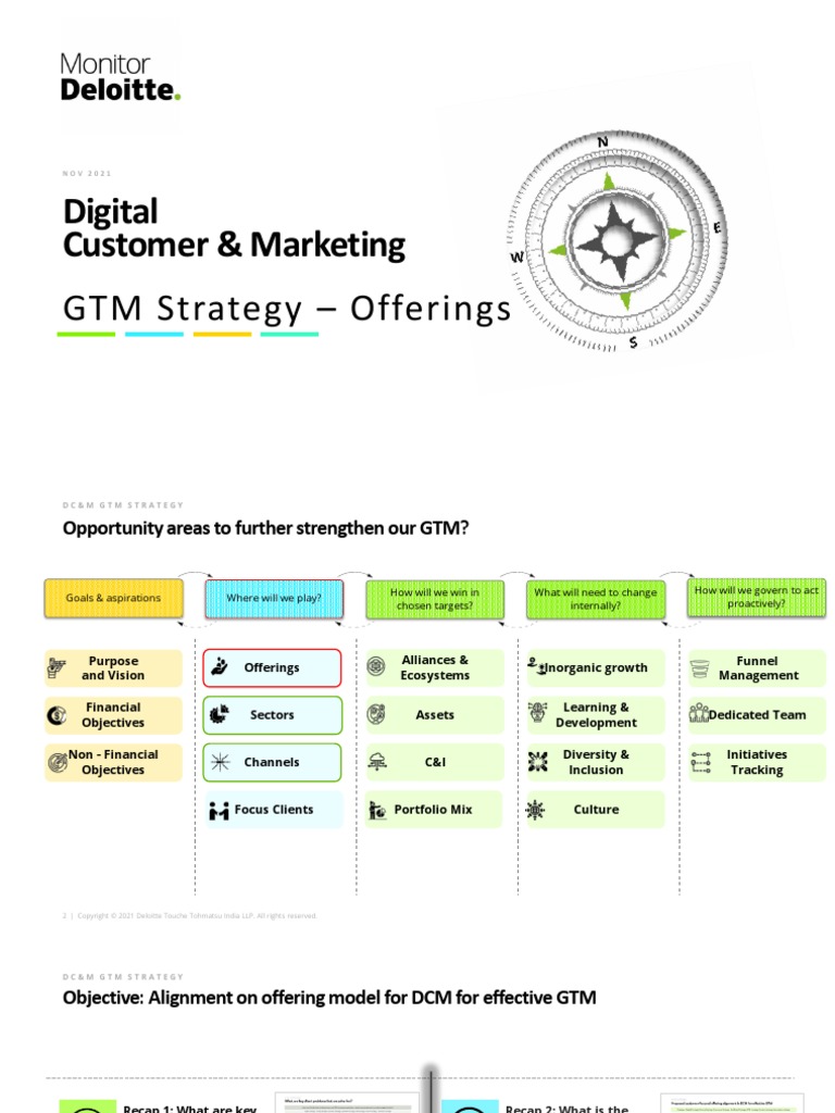 DCM - GTM - Strategy - Offerings Roll-Out | PDF | Sales | Marketing