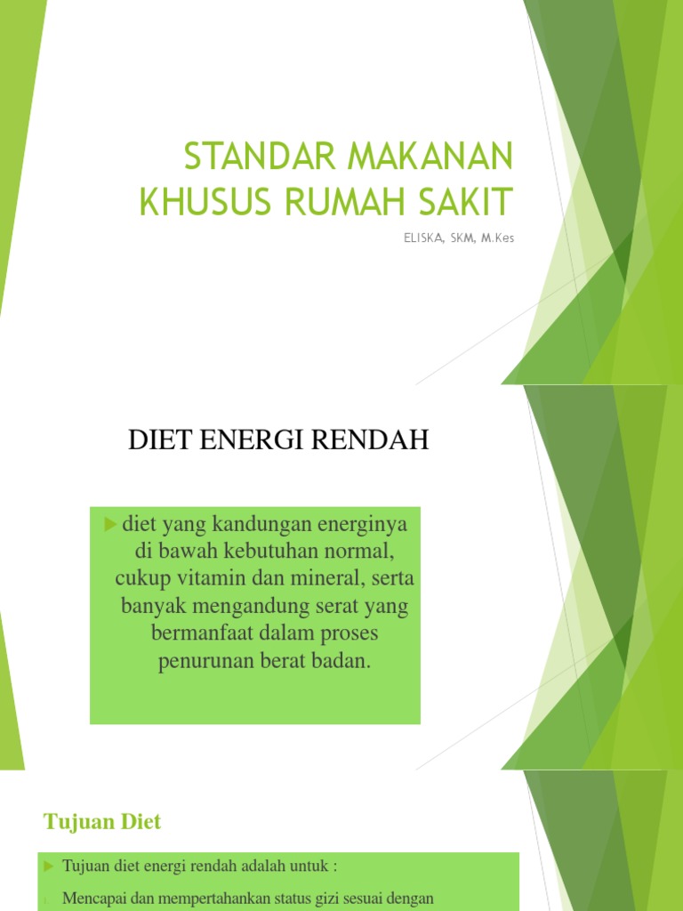 Standar Makanan Khusus Rumah Sakit | PDF