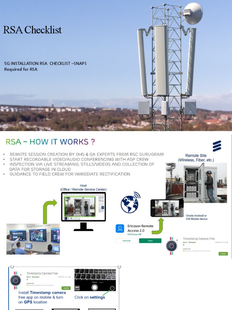 5G Installation - RSA Checklists | PDF | Information And Communications ...