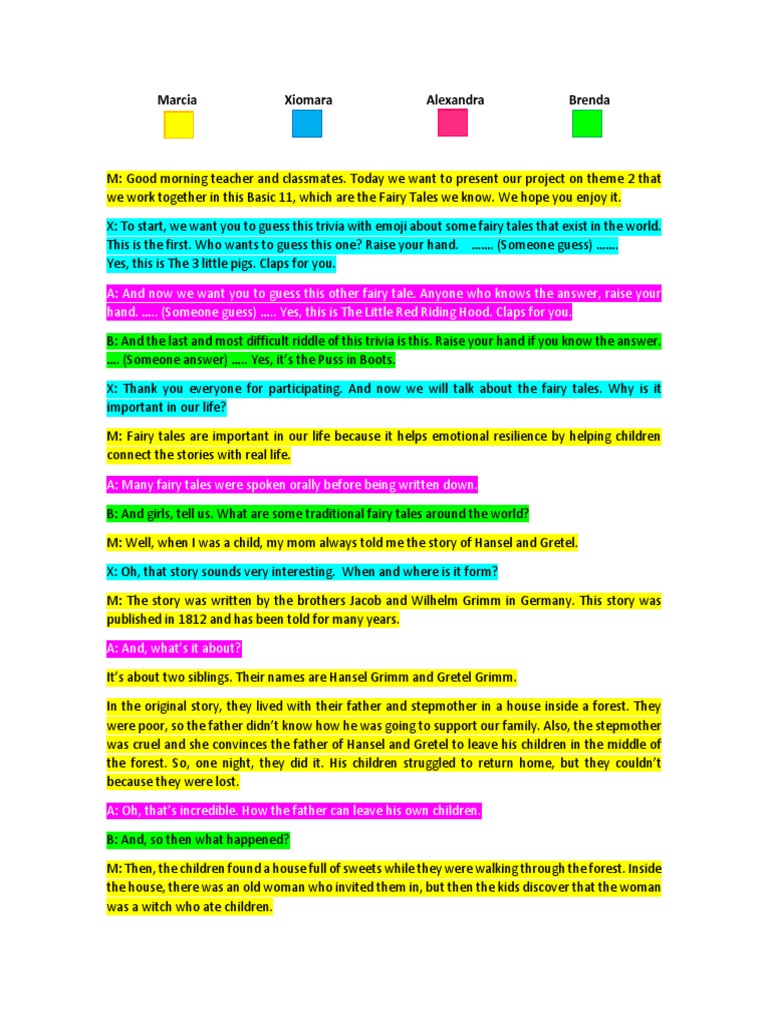 Guion Del ALP (Basic 11) PDF | PDF | Snow White | Hansel And Gretel