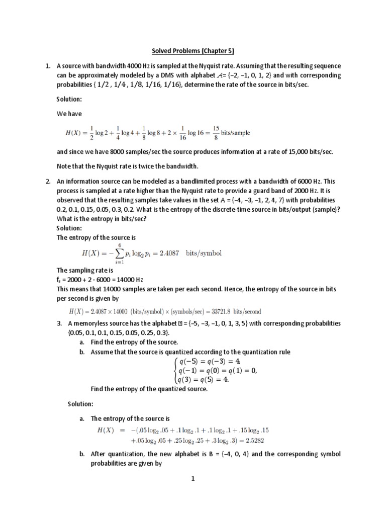 Chapter 5 Solved Problem | PDF | Code | Sampling (Signal Processing)