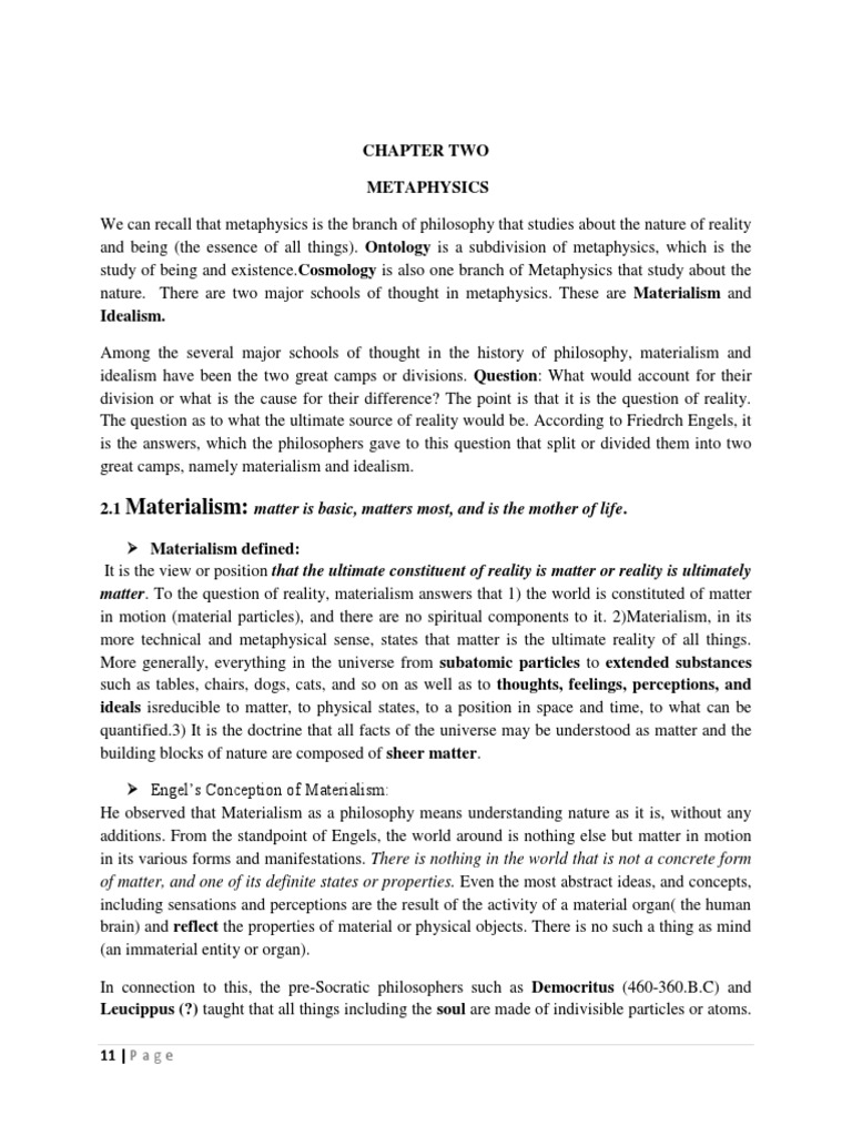 Introduction To Philosophy | PDF | Idealism | Materialism