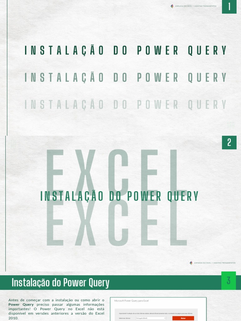 Como Instalar o Power Query | Download grátis PDF | Microsoft Excel ...