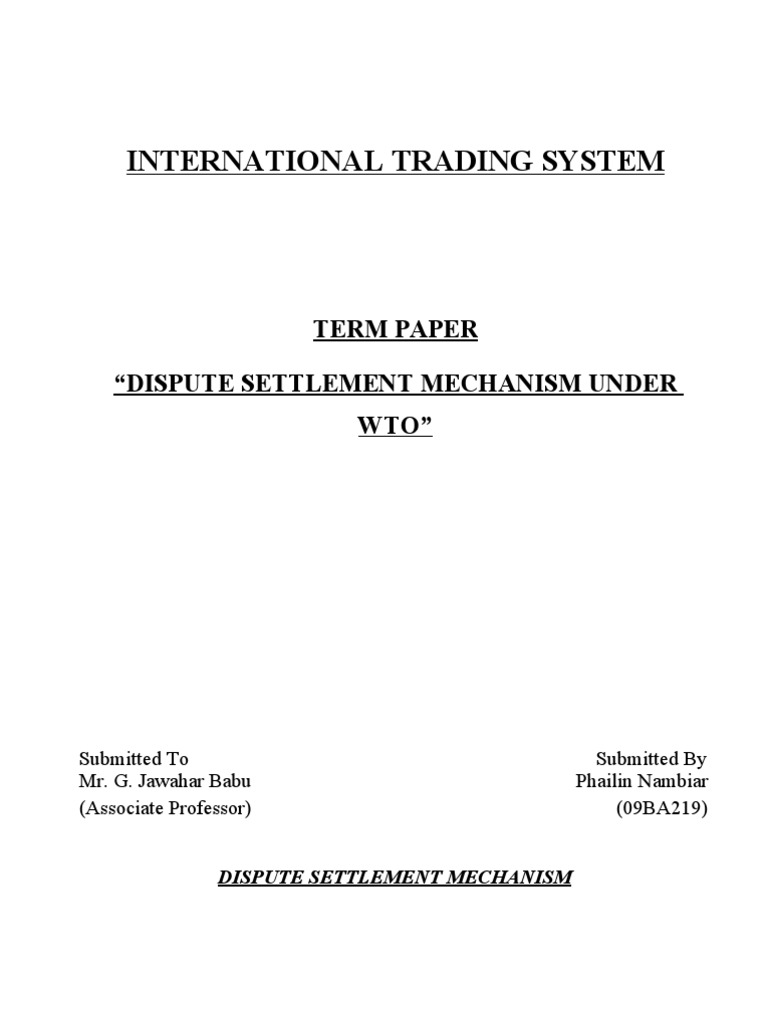International Trading System | PDF | International Trade ...