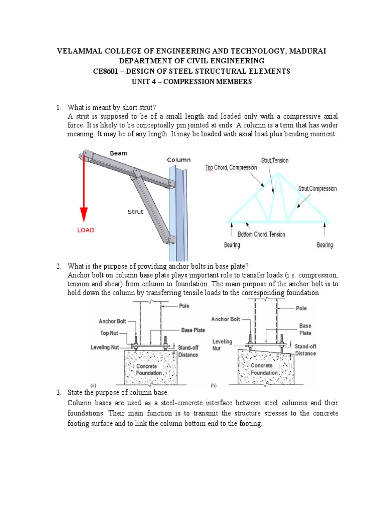 Unit 4 | PDF | Buckling | Column