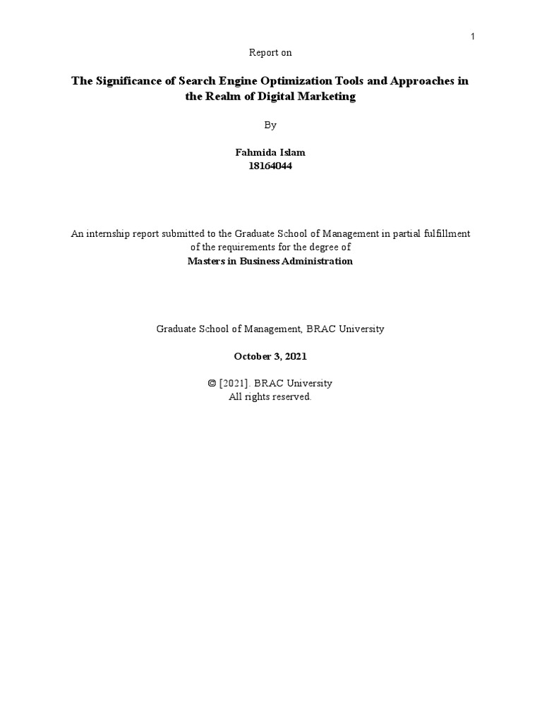 The Significance of Search Engine Optimization Tools and Approaches in The Realm of Digital ...