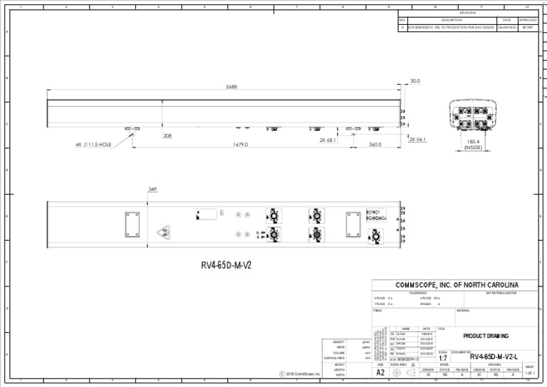 RV4-65D-M-V2 Line Drawing | PDF | Metrology