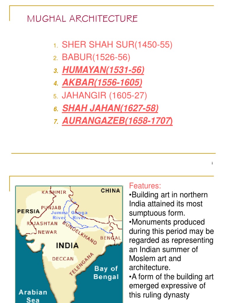Mughal Architecture: Key Features and Emperors | PDF | Architectural ...