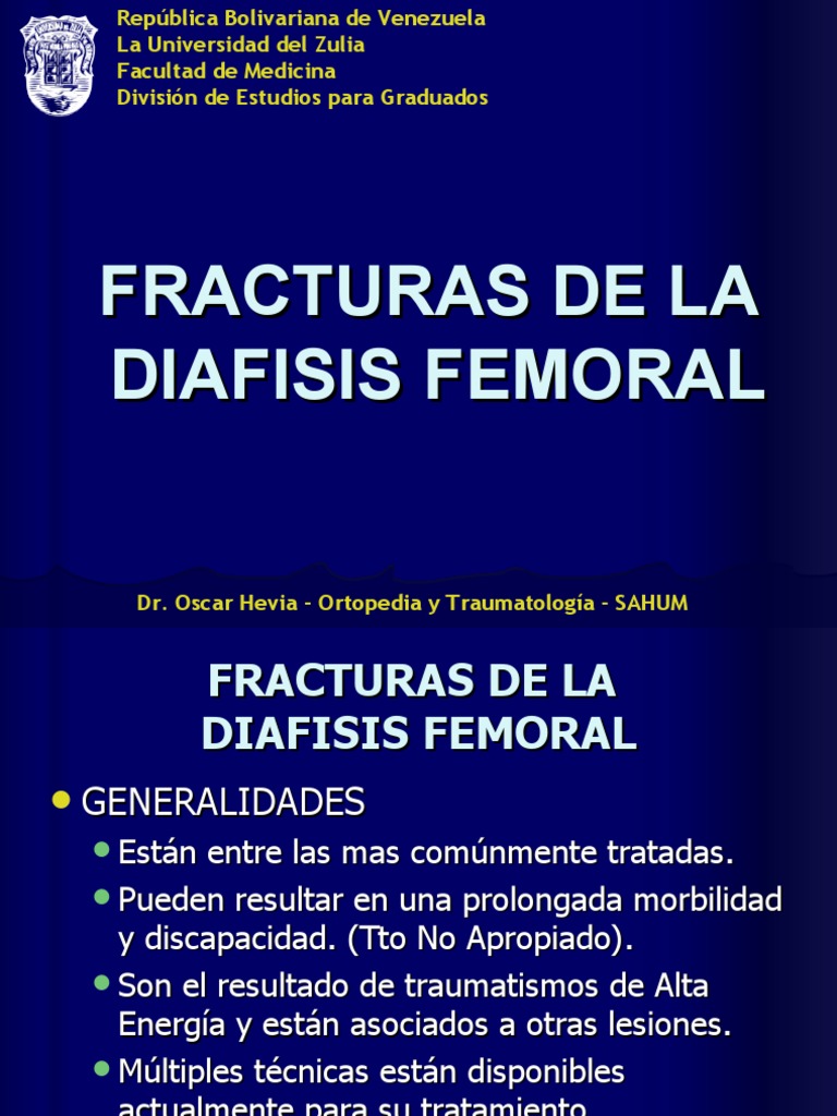 Fracturas de La Diafisis Femoral | PDF | Rodilla | Lesión