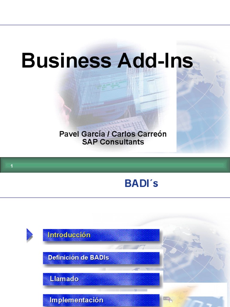 BADIs | PDF | Diseño de software | Ingeniería de Sistemas