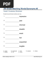 Worksheet Synonyms Antonyms Grade 5 | PDF | Linguistics | Grammar