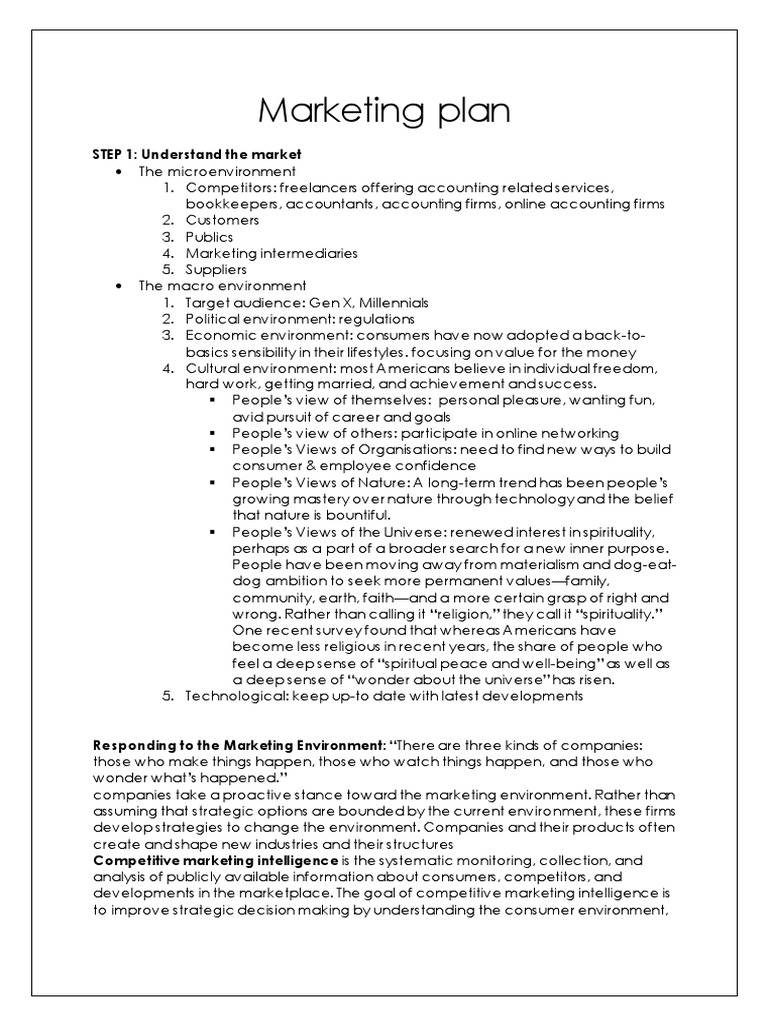 Marketing Plan | PDF | Market Segmentation | Marketing