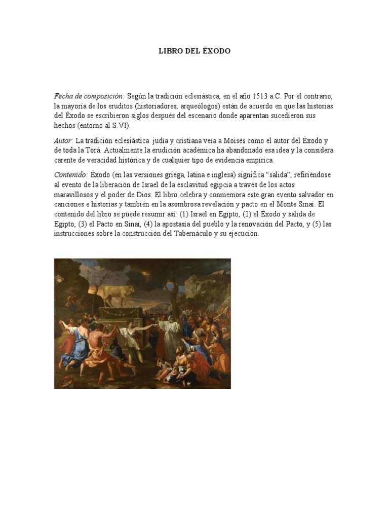 Libro Del Éxodo | PDF | Ciencias sociales | Religión y espiritualidad