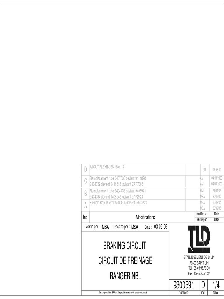 Esquema de Frenos NBL TLD 2018 | PDF