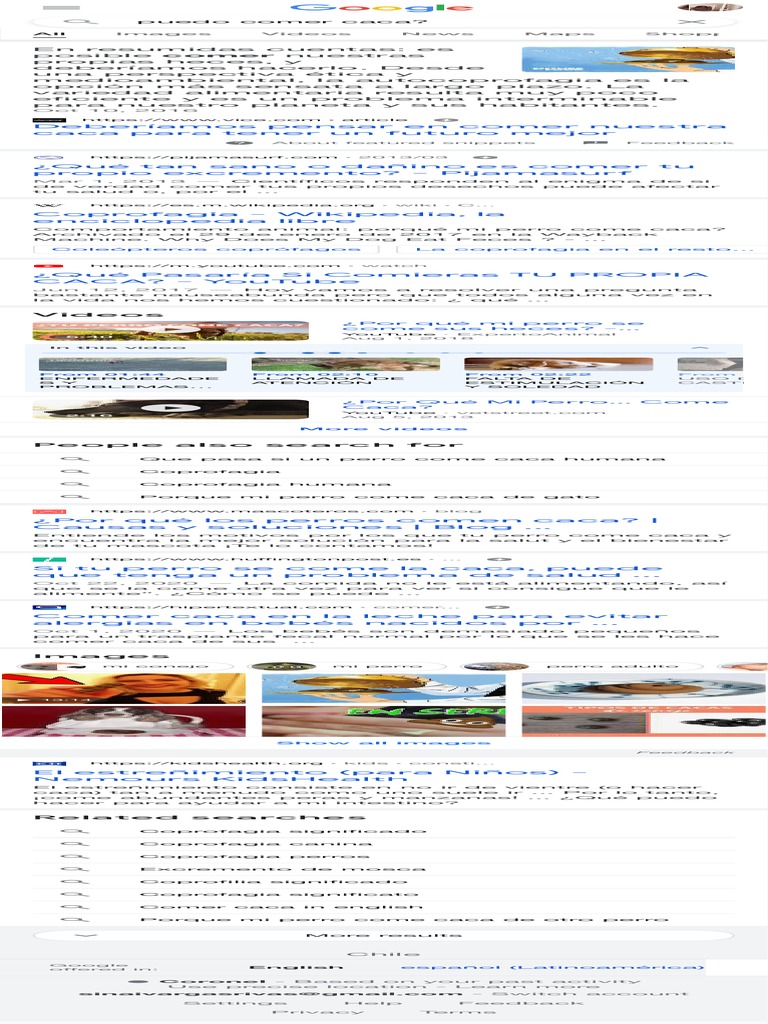 Puedo Comer Caca - Google Search | PDF | Heces | Animales y humanos