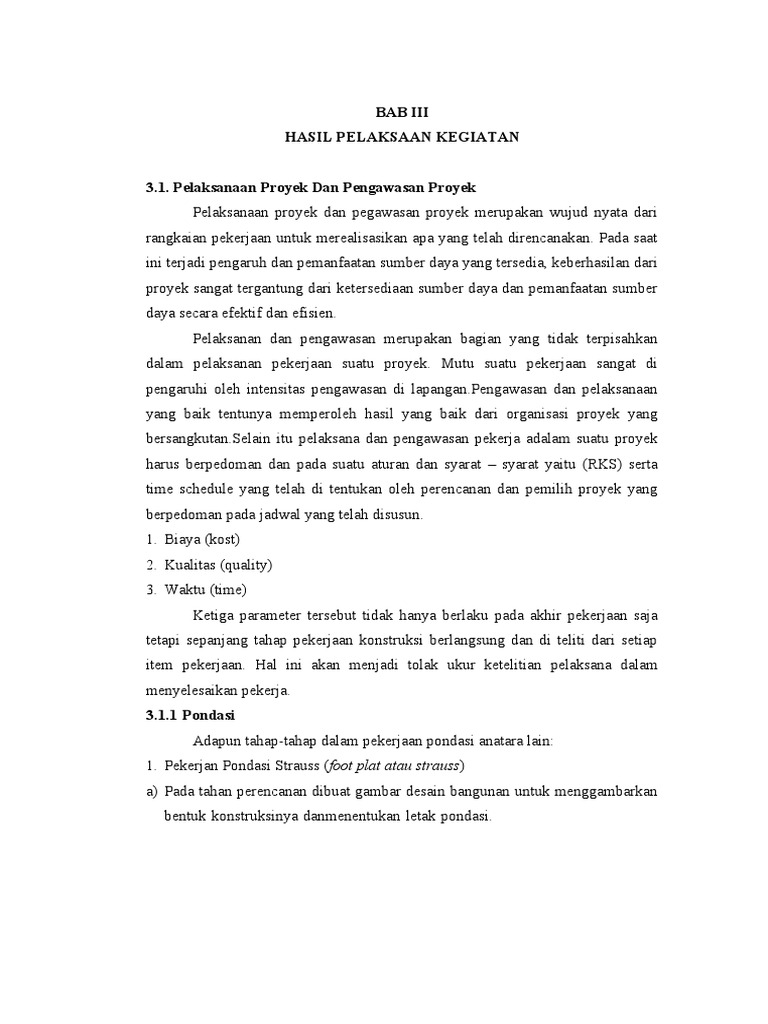 Laporan PKL Bab III | PDF