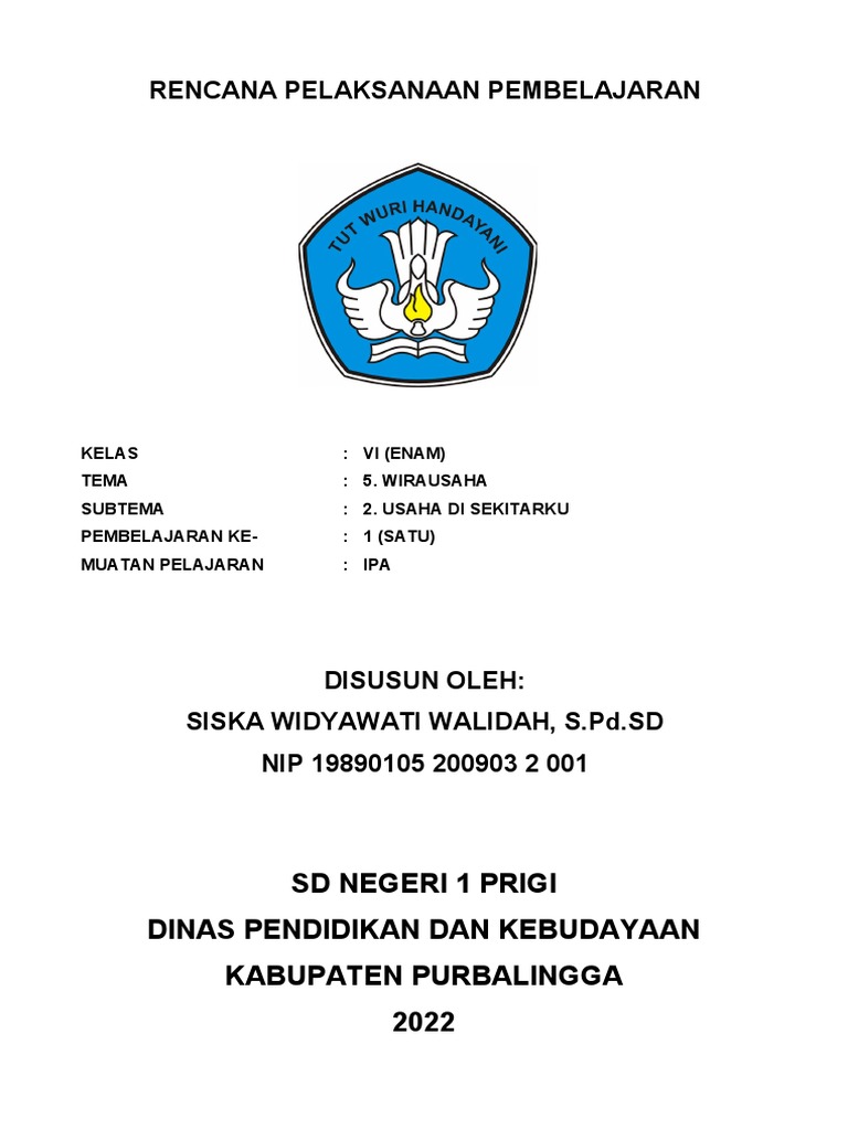 RPP Berdiferensiasi Dan KSE Kelas 6 | PDF