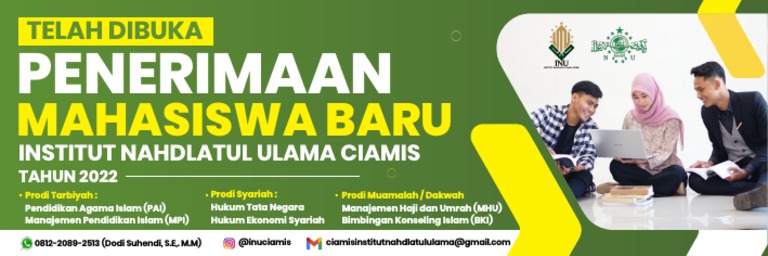 Pendaftaran Mahasiswa Baru INU Ciamis | PDF
