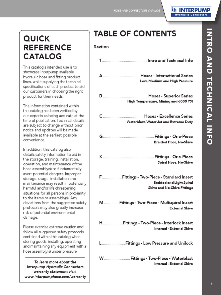 Interpump Catalog | PDF | Extrusion | Hose