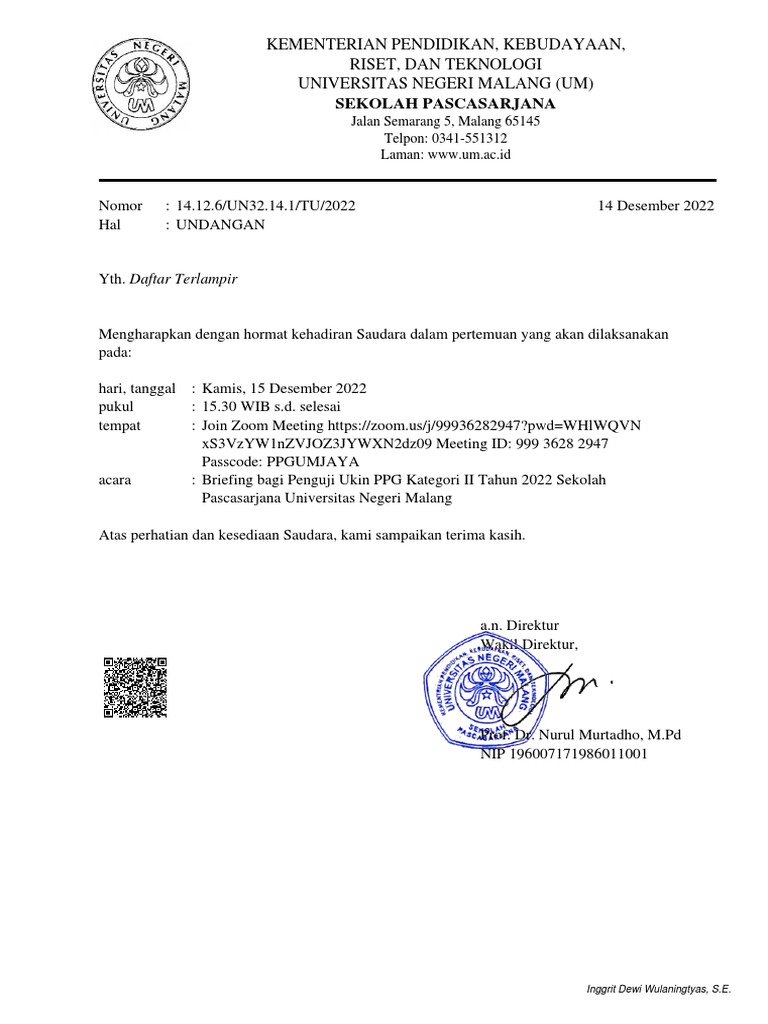 15-12-2022 Briefing Bagi Penguji Ukin PPG Kategori II | PDF | Pengembangan Diri | Kesehatan Holistik