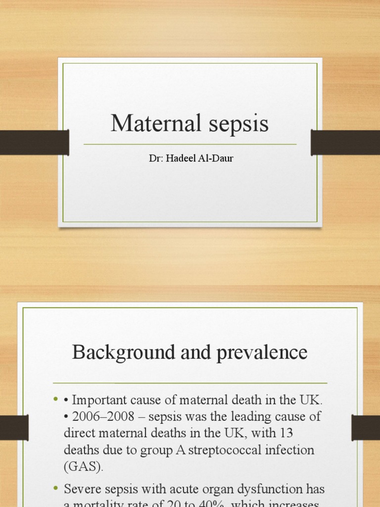 Maternal Sepsis | PDF | Sepsis | Maternal Death