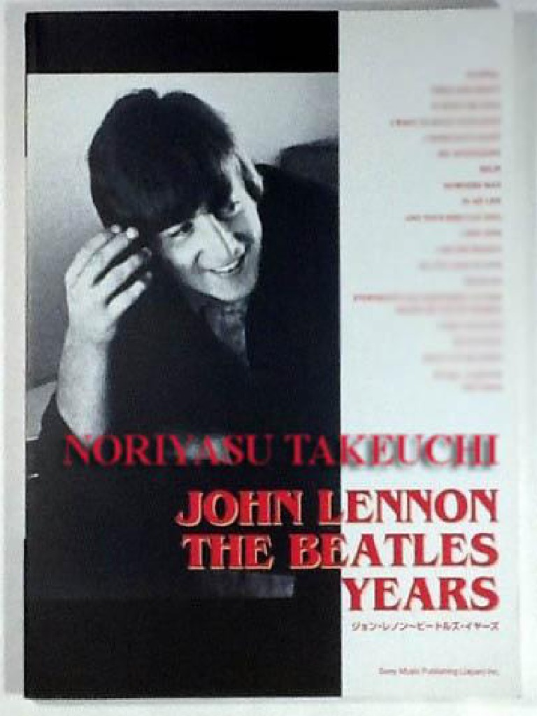 Noriyasu Takeuchi 22 Songs The Beatles John Lennon For Guitar Solopdf ...