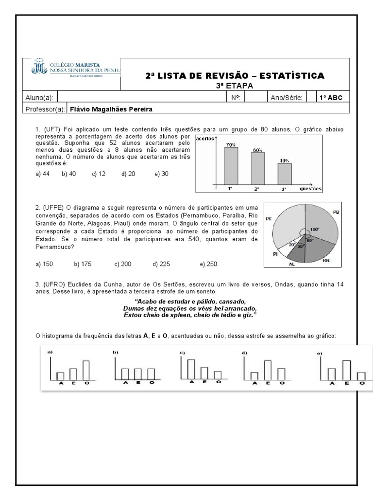 2 Lista de Revisão para Prova Mesclada | PDF