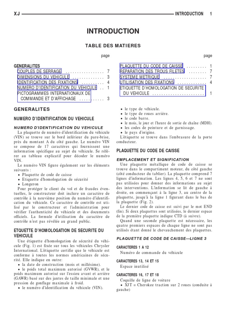 FXJ in | PDF | Vis de fixation | Véhicules